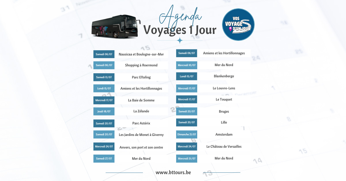 Votre voyage en car 1 jour 2024 - Voyages organisés en Car depuis plus de 25 ans- Votre voyage ...